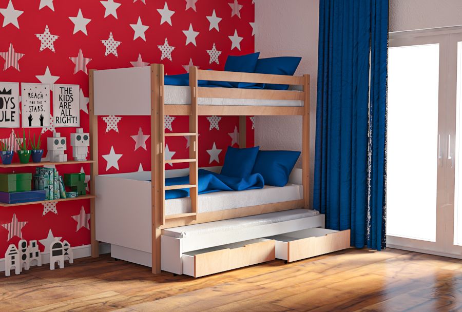 Παιδική κουκέτα φυσικό οξιά - ΑΡΧΟΝΤΙΔΗΣ DESIGN - ΕΠΙΠΛΑ